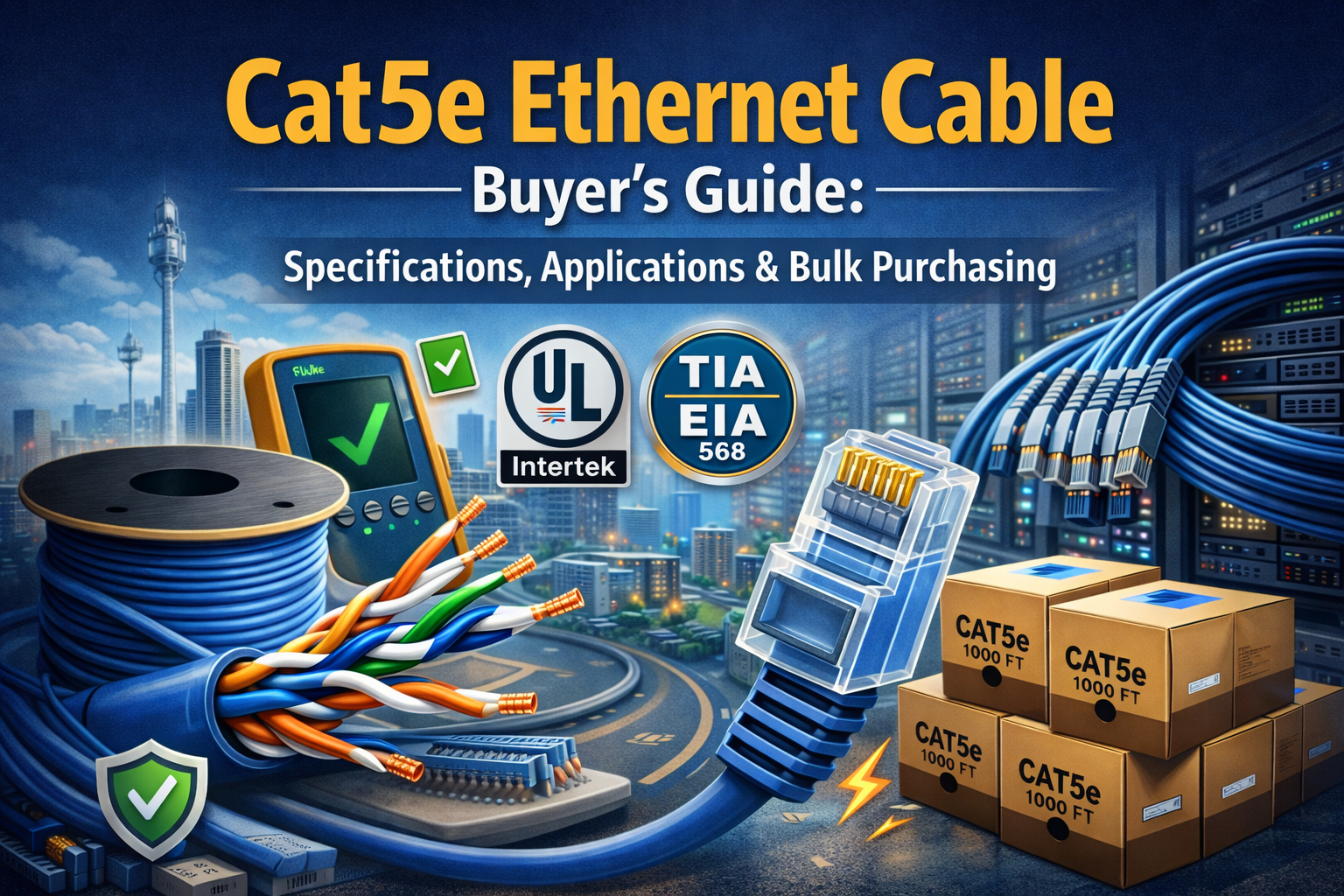 Cat5e Ethernet Cable Buyer's Guide: Specifications, Applications & Bul
