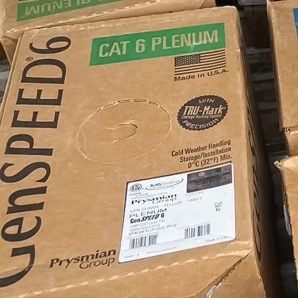 General Cable 7131100 GenSpeed Cat6 Plenum 1000ft UTP Ethernet Cable