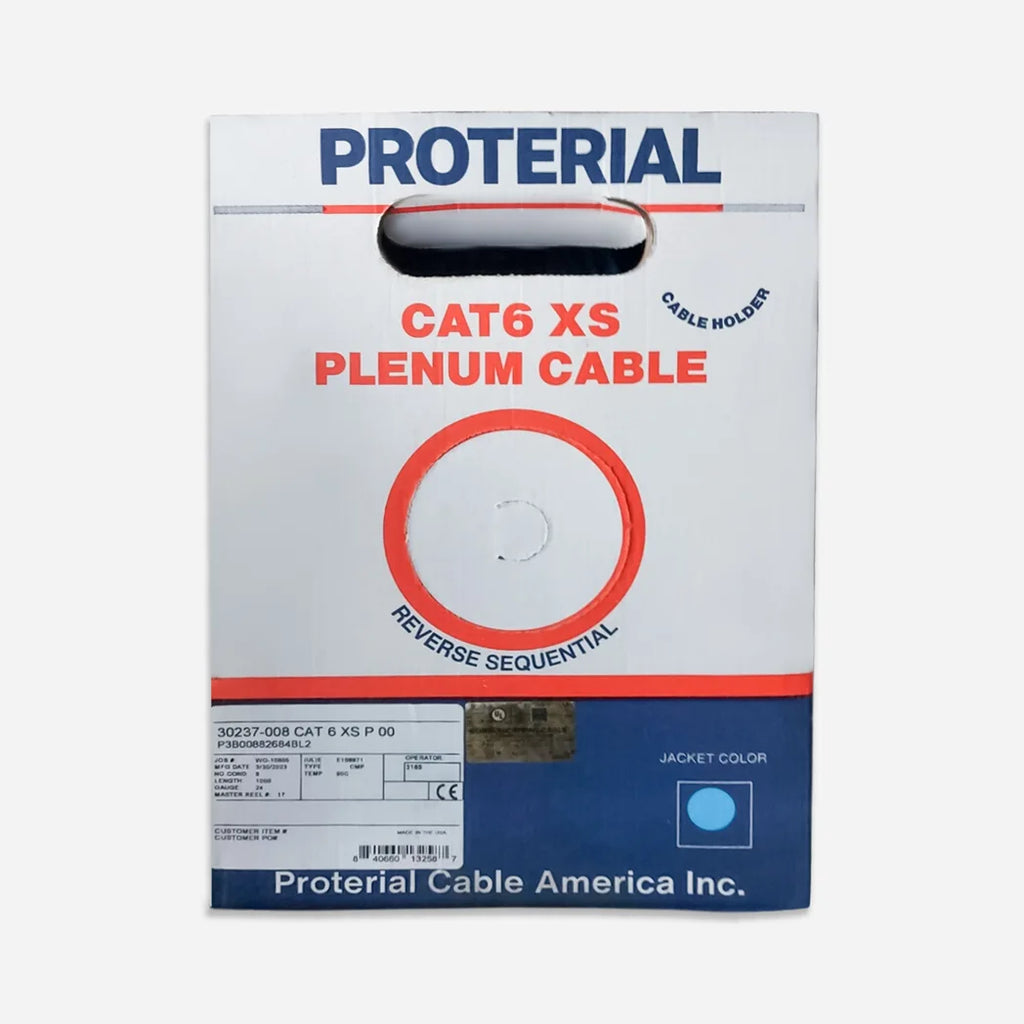 Cat6 XS Plenum Proterial (Hitachi) 30237-8 UTP 1000ft Ethernet Cable