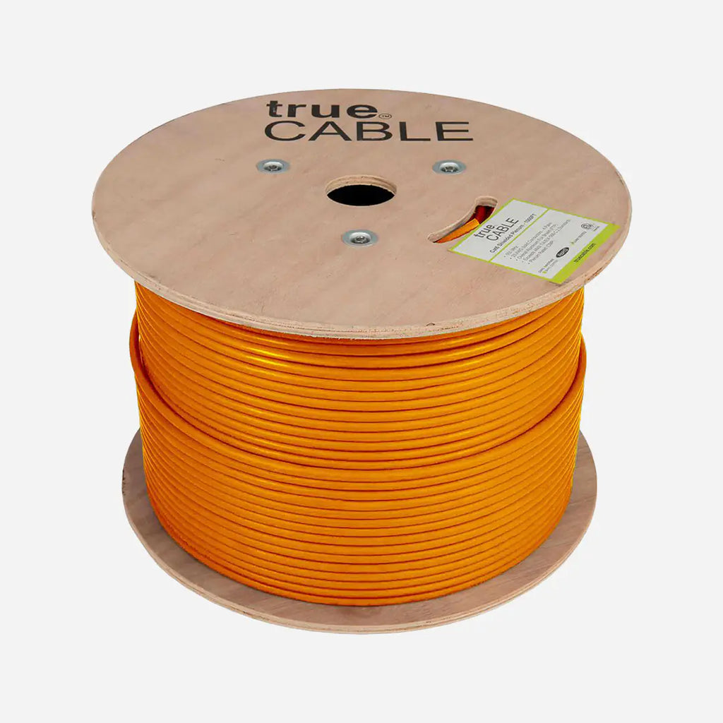Cat6 Plenum trueCABLE 6ESCMP 23AWG 550MHz F/UTP 1000ft Ethernet Cable