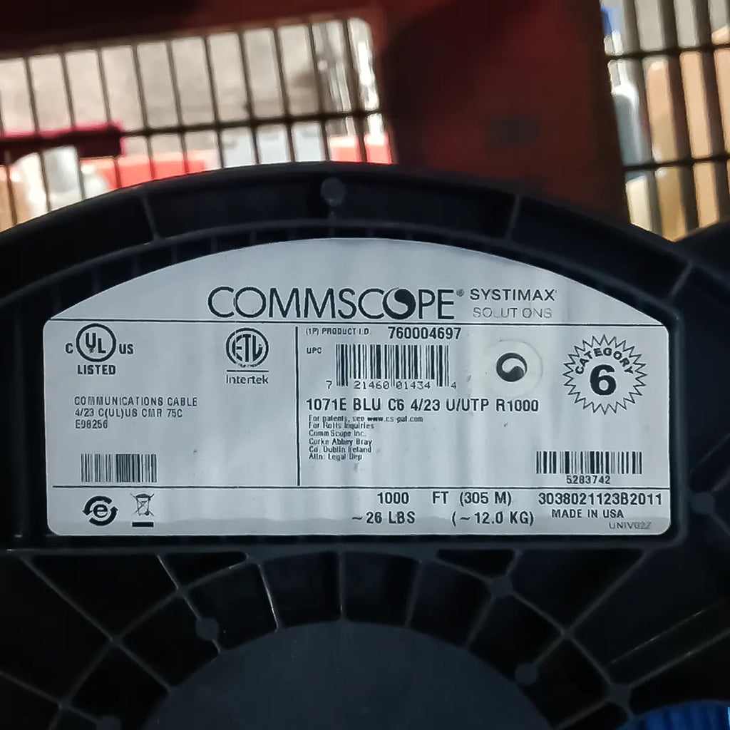 CommScope 1071E Cat6 Riser 23AWG Blue Solid Copper 1000ft Cable